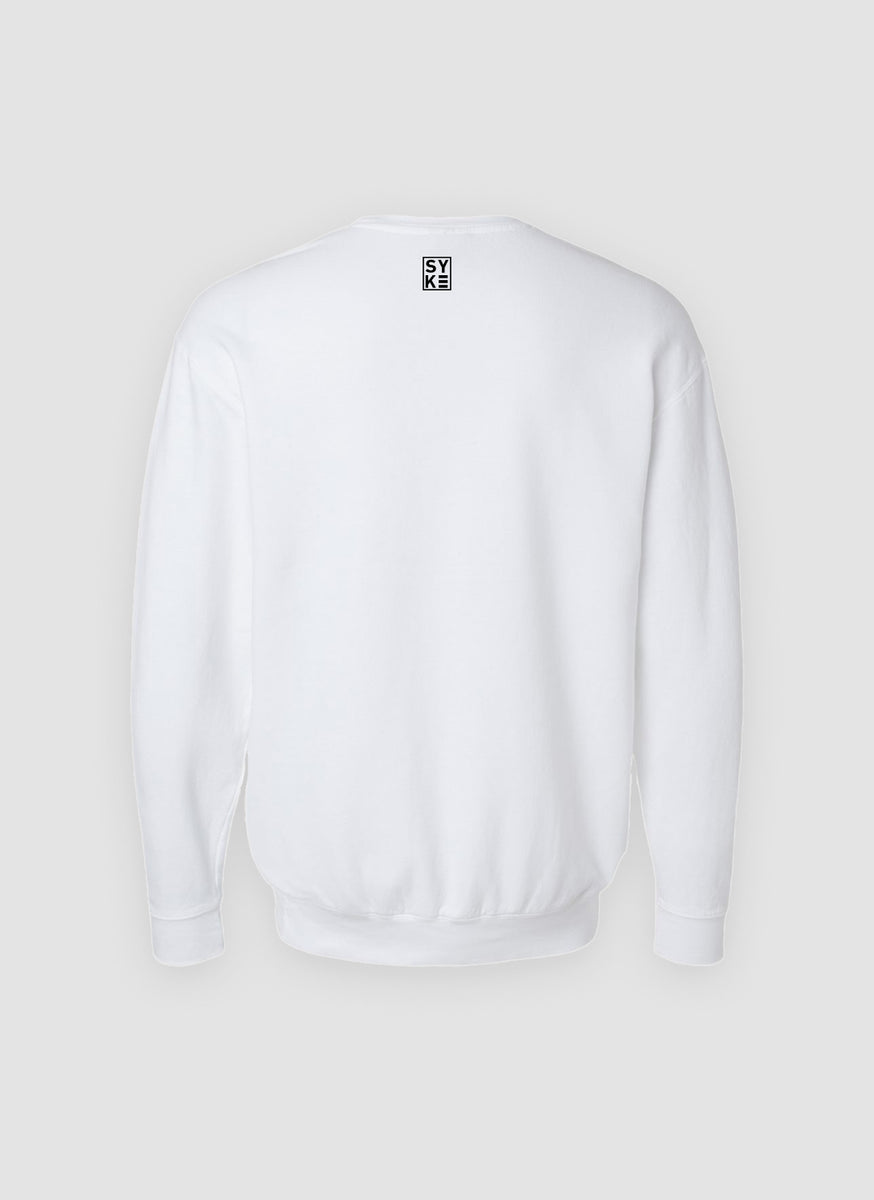 SYKE White Crew Neck Long Sleeve