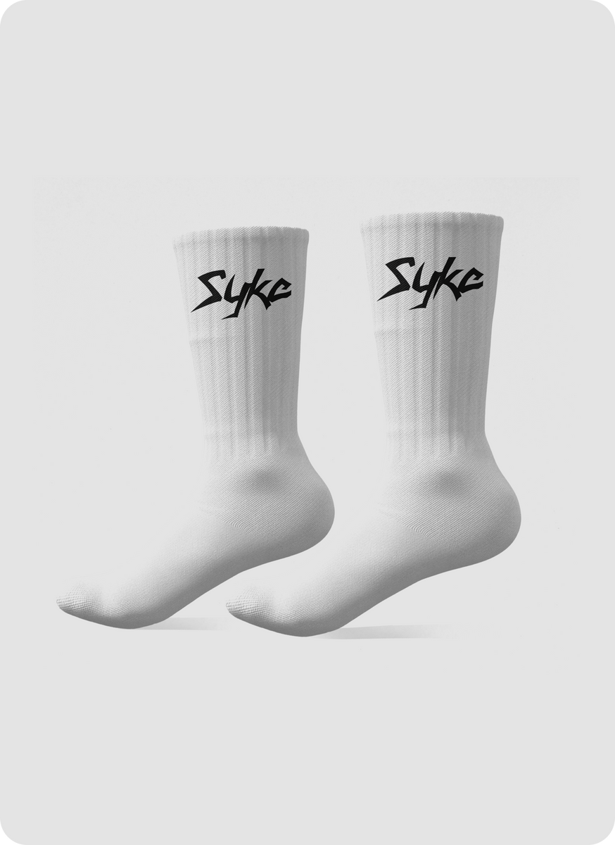 Shop White Dri-Fit Polyester Socks For Men | Syke Brand – SYKE
