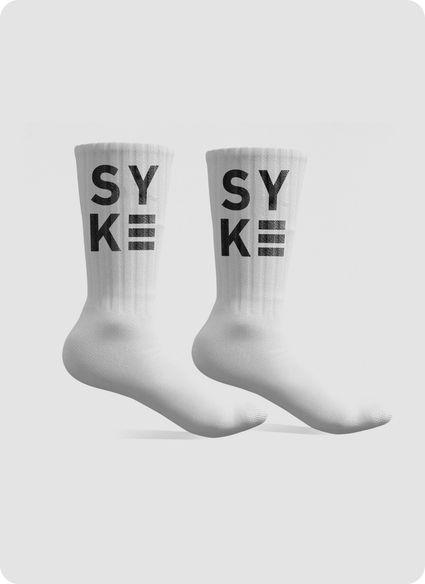 BLOCK WHITE Dri-Fit SYKE Socks